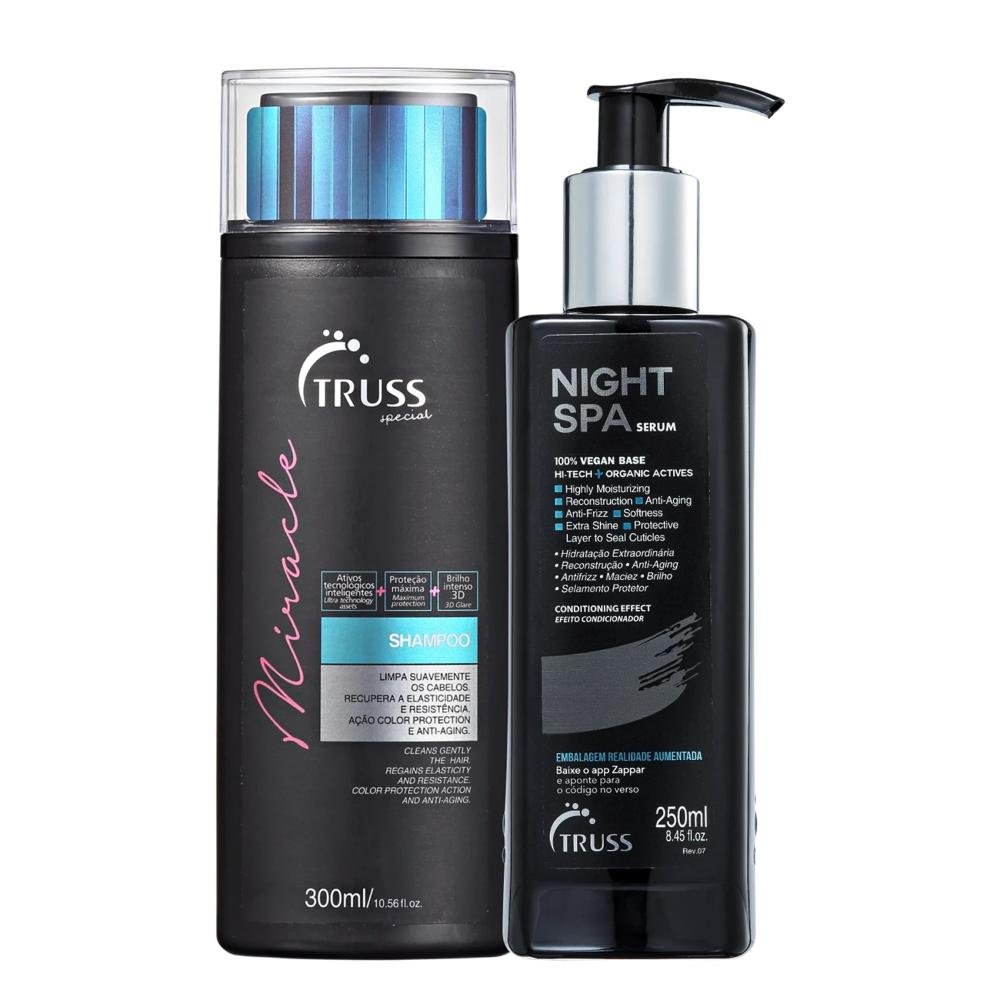 Kit Truss Miracle Shampoo 300ml + Night Spa 250ml ÚNICO