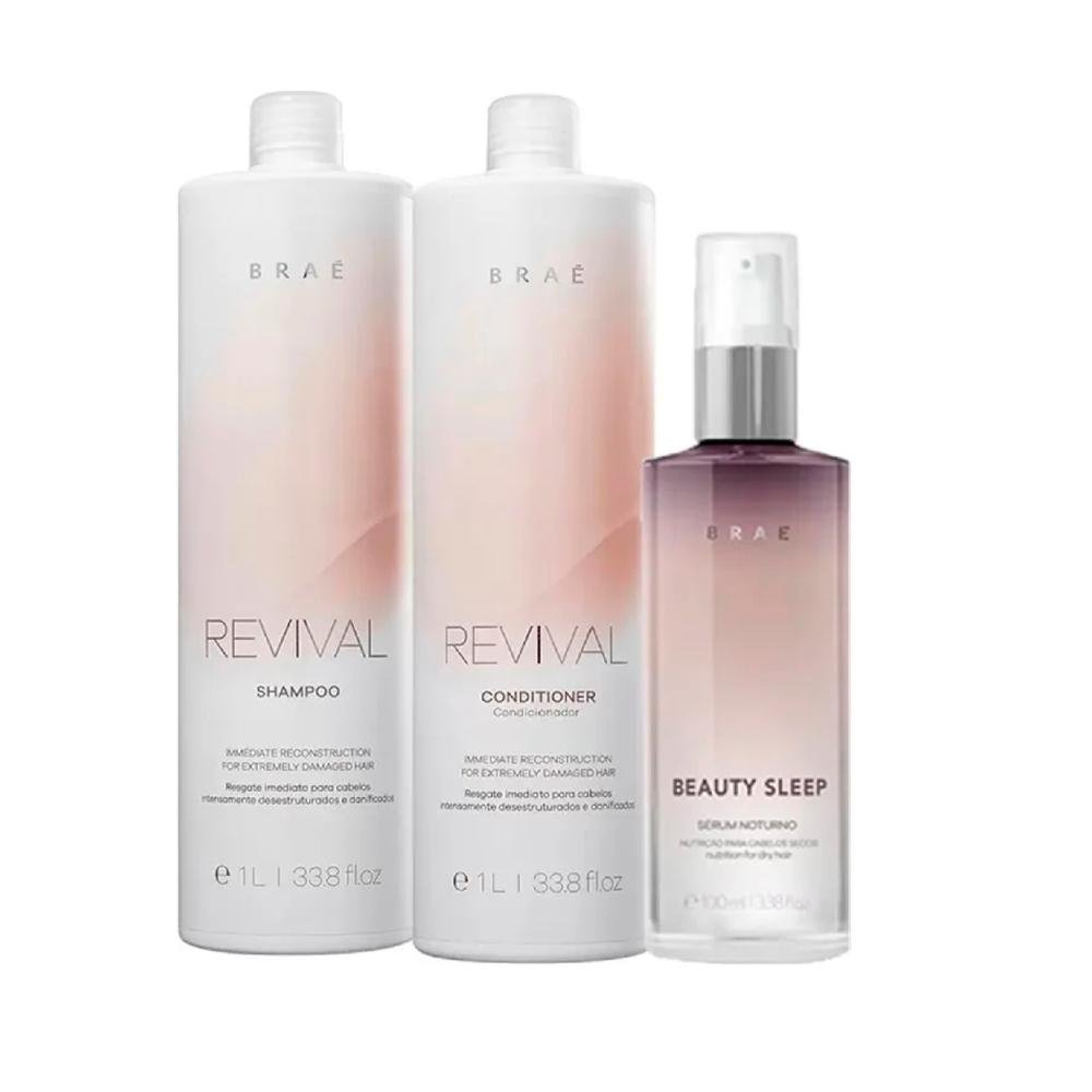 Kit Revival - Shampoo 1L + Condicionador 1L + Beauty Sleep 100ml ÚNICO
