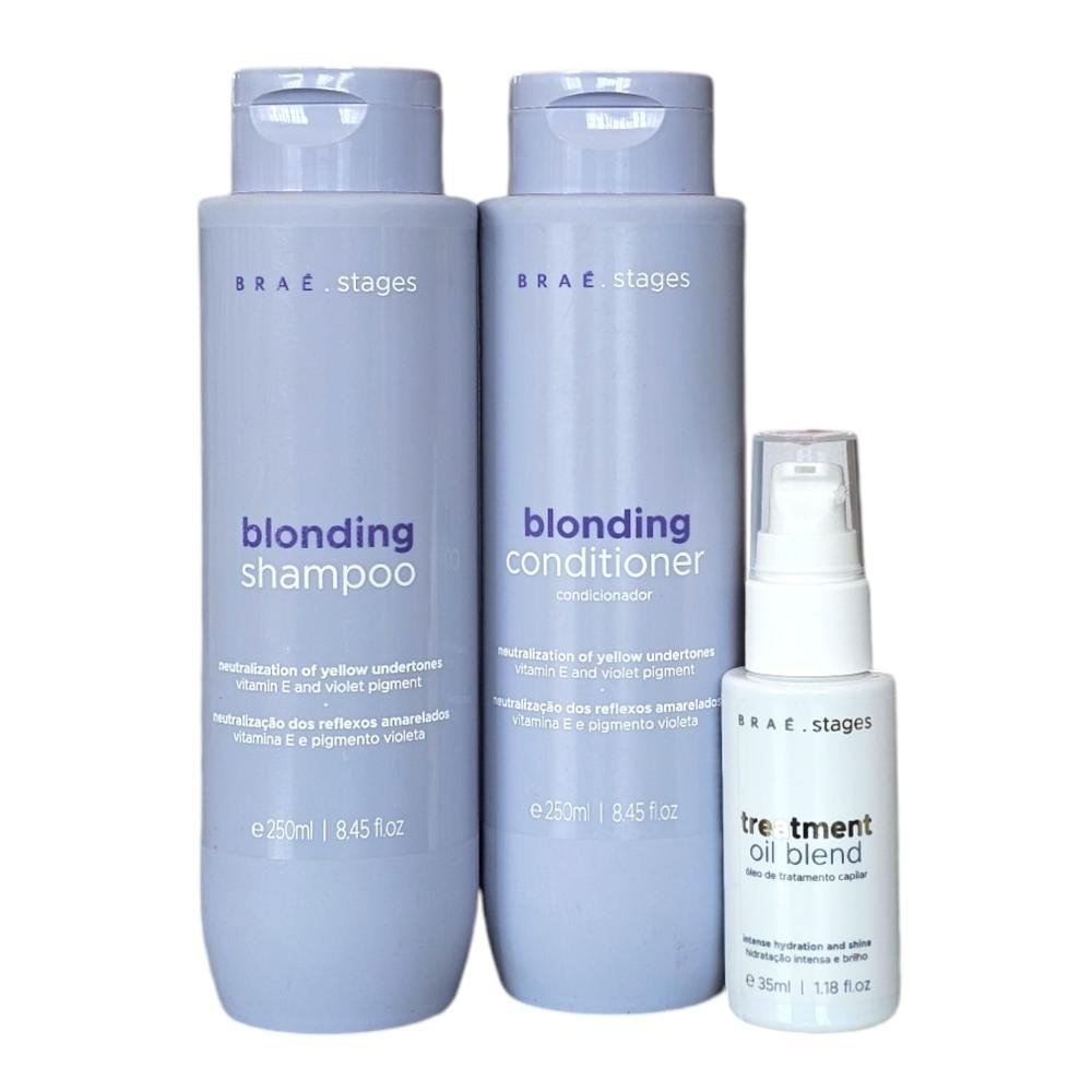 Kit Braé Stages Blonding - Shampoo 250ml + Condicionador 250ml ...