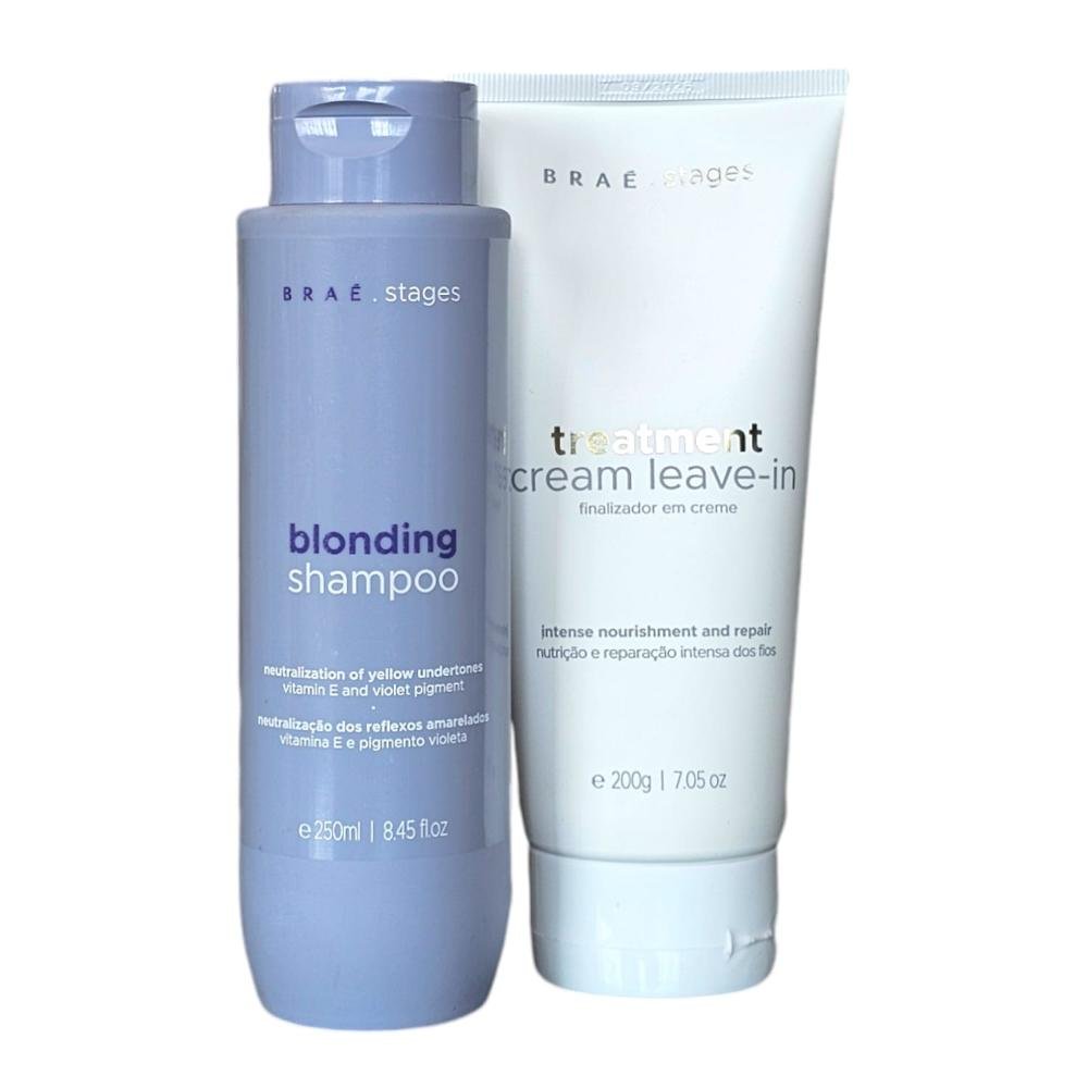 Kit Braé Stages Blonding - Shampoo 250ml + Treatment Creme Leave-In ...