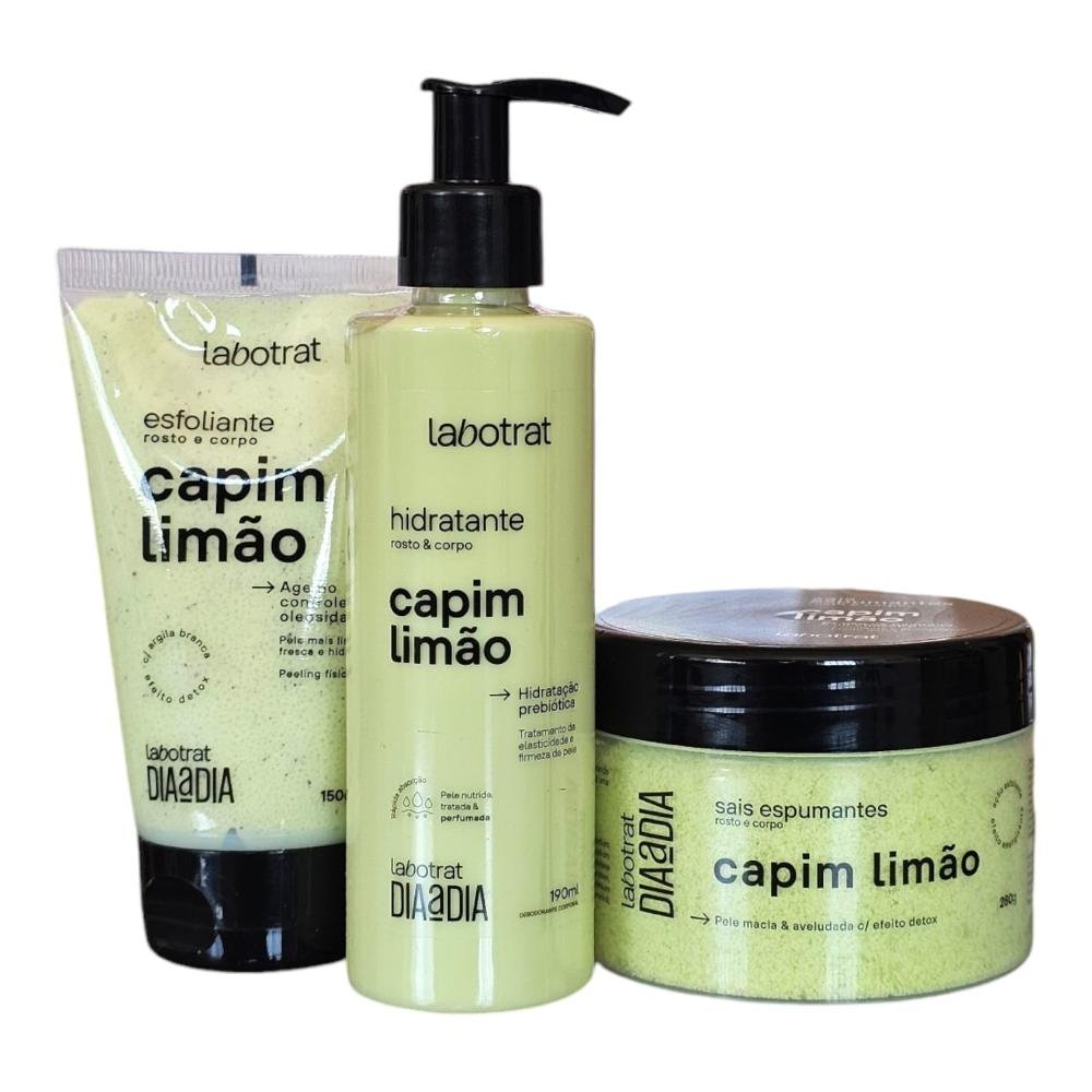 Kit Labotrat Dia a Dia Capim Limão - Hidratante + Esfoliante + Sais ...