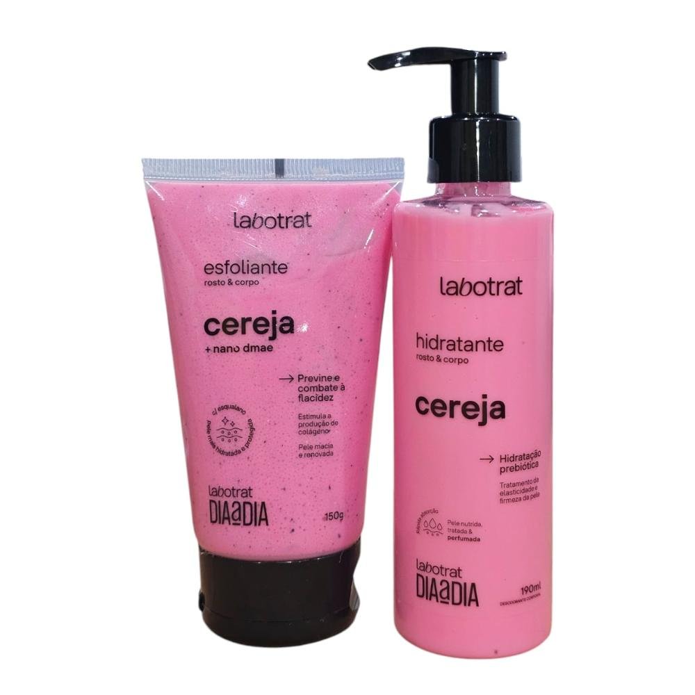 Kit Labotrat Dia a Dia Cereja - Esfoliante 150g + Hidratante 190ml ÚNICO