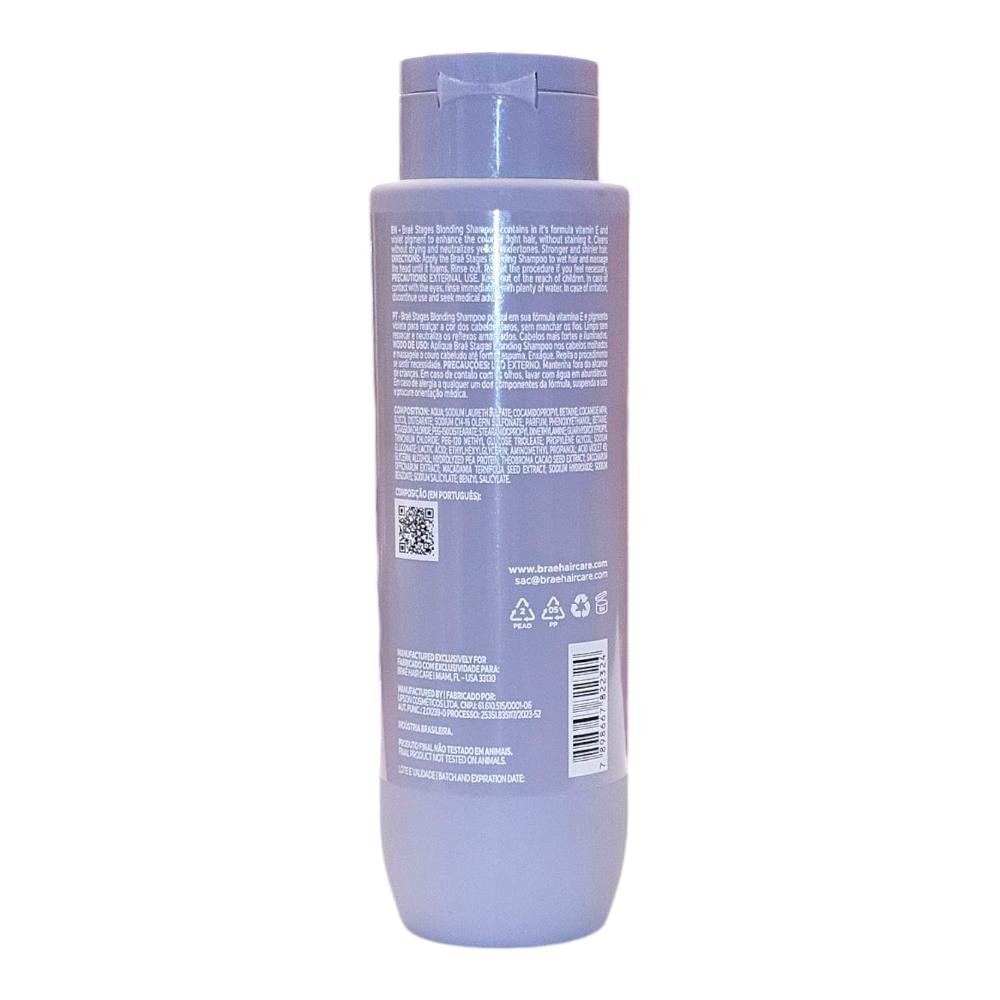 Kit Braé Stages Blonding - Shampoo 250ml + Condicionador 250ml + Leave ...