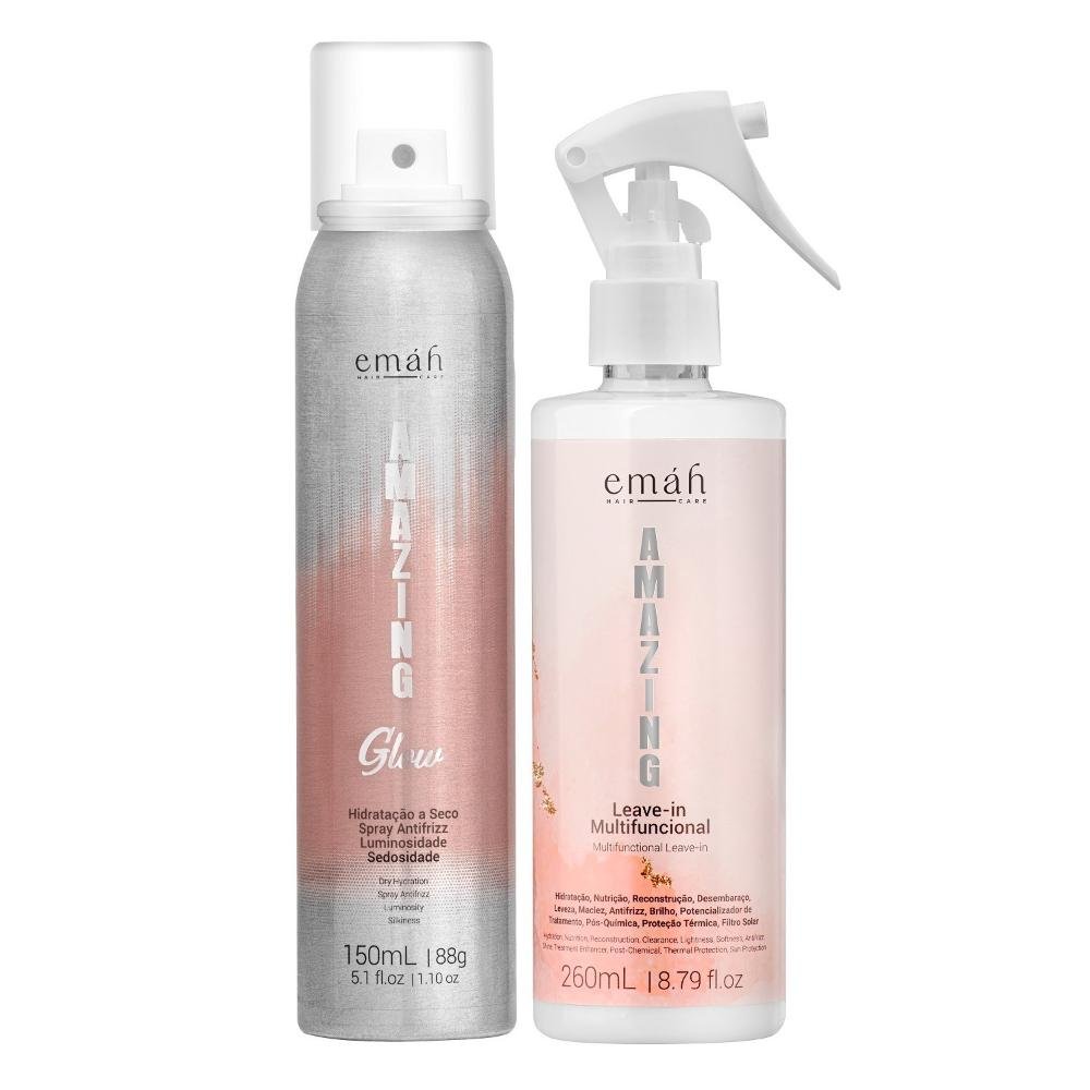 Emáh Amazing - Spray Antifrizz 150ml + Leave-in Multifuncional 260ml ÚNICO