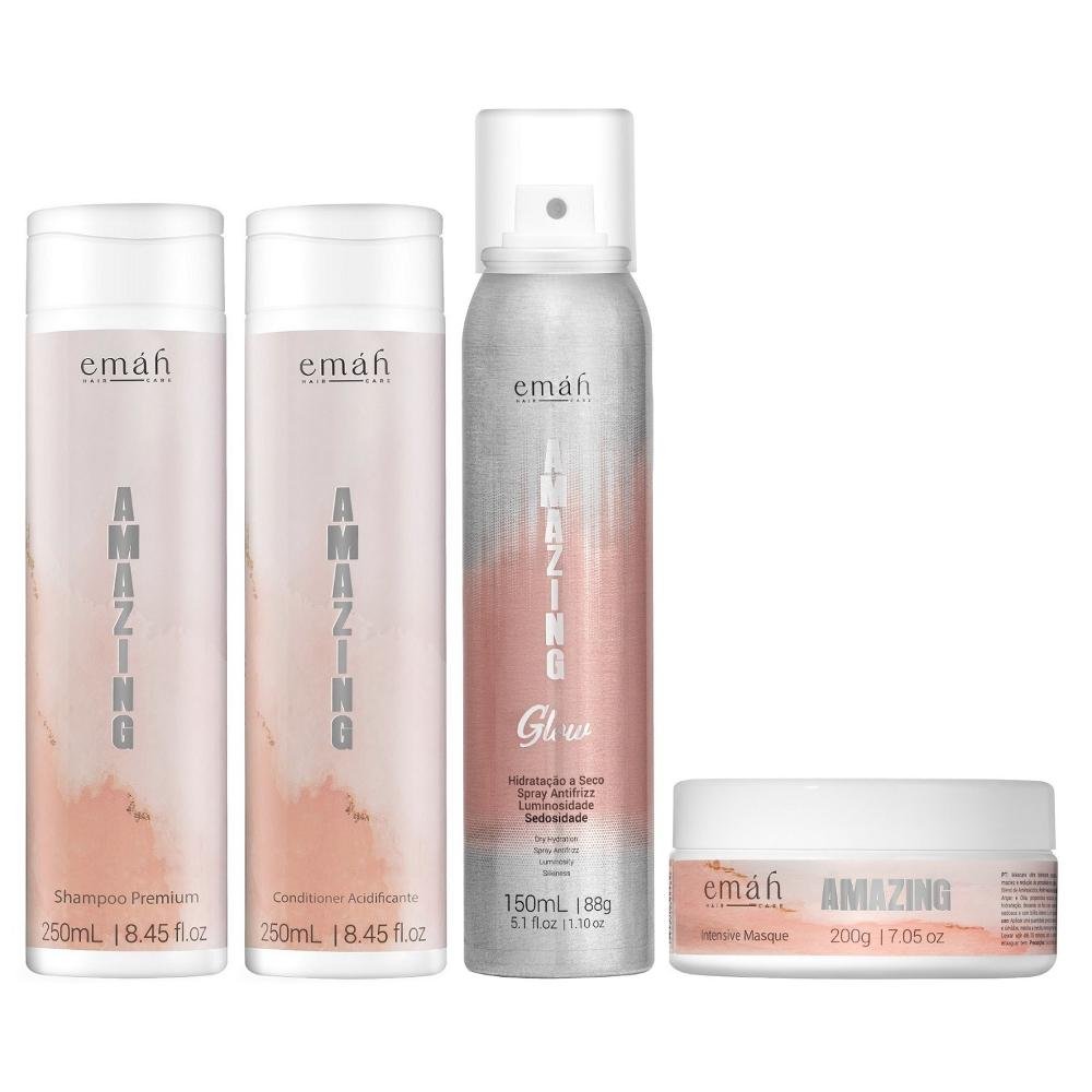 Emáh Amazing - Shampoo 250ml + Condicionador 250ml + Máscara 200g ...