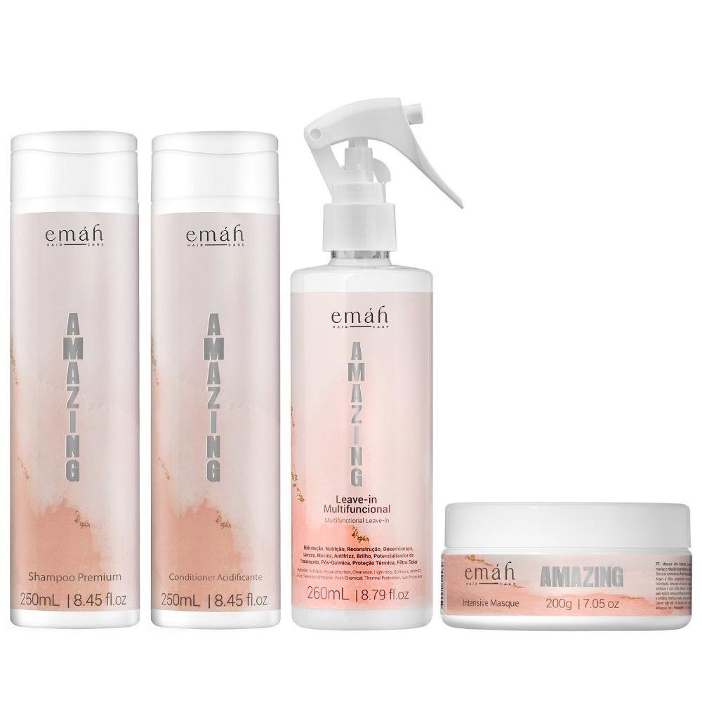 Emáh Amazing - Shampoo 250ml + Condicionador 250ml + Máscara 200g ...