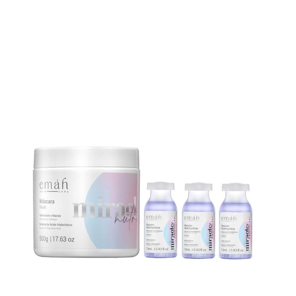 Emáh Miracle Nutrition - Máscara 500g + 3x Ampola 13ml ÚNICO