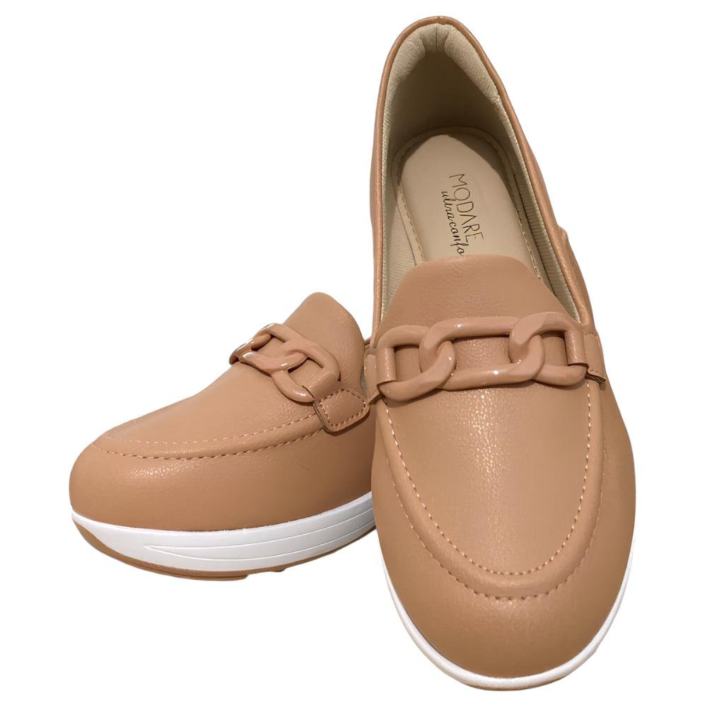 Tenis Modare Feminino Ultraconforto Nude Bege