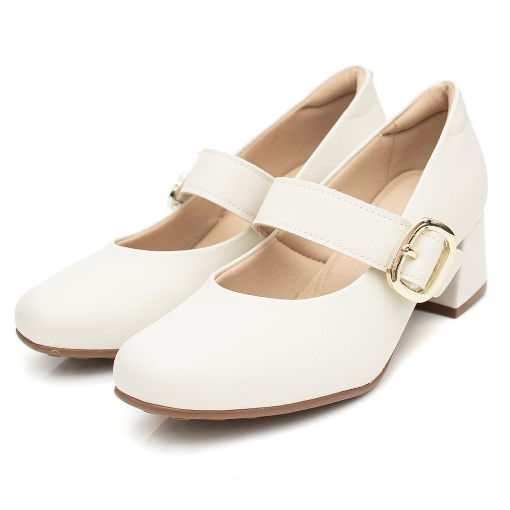 Sapato Modare Mary Jane Branco Off White Branco