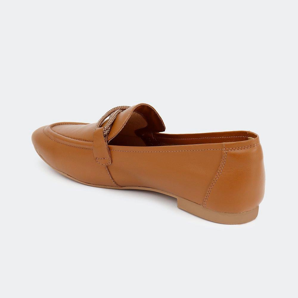 Mocassim Villa Griffe Loafer Feminino Marrom