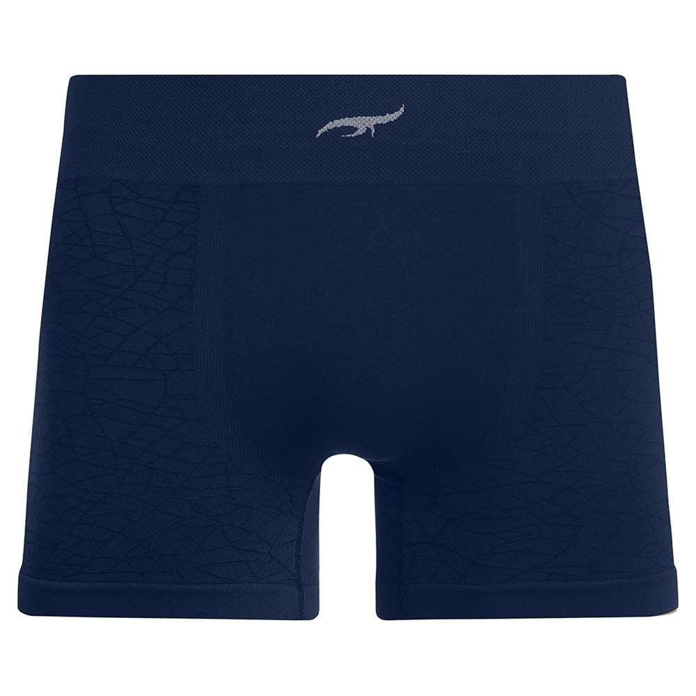 Cueca Boxer Jacquard Sem Costura Azul Azul