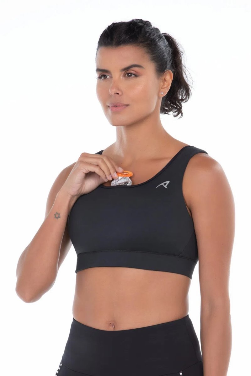 Top Authen Grit Reto Gear Classico - feminino - adulto Preto