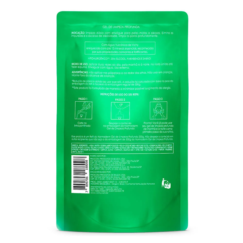 Gel de Limpeza Profunda Vichy Normaderm Refil 240g