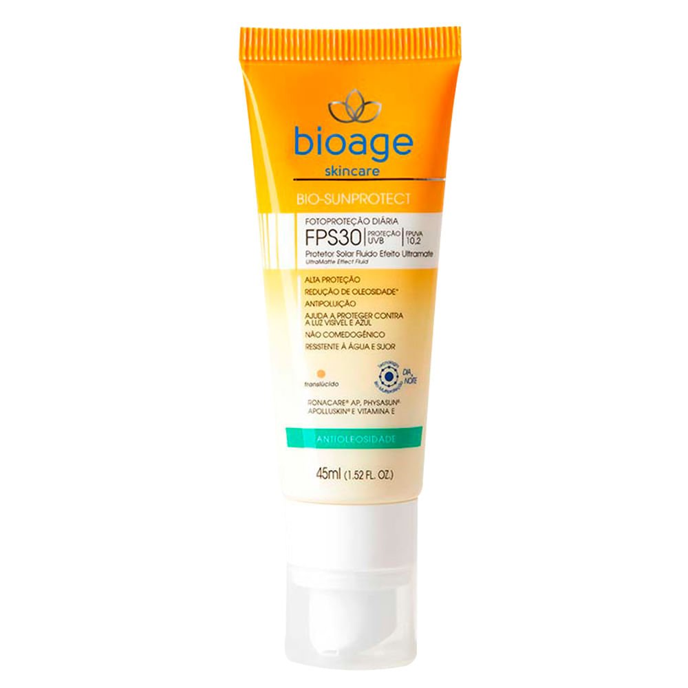 Protetor Solar Antioleosidade Bioage Bio Sunprotect - FPS 30