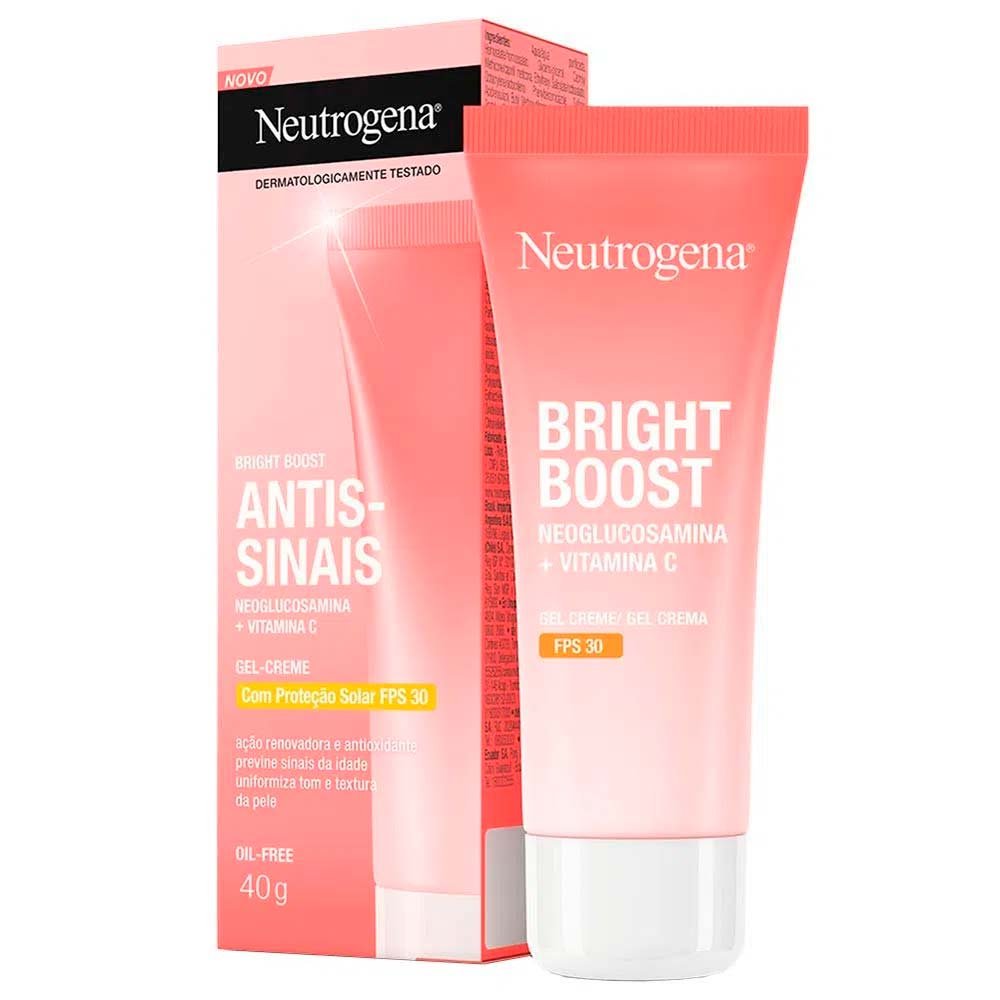 Neutrogena Bright Boost Kit com Dois Gel Creme Hidratantes Faciais ...