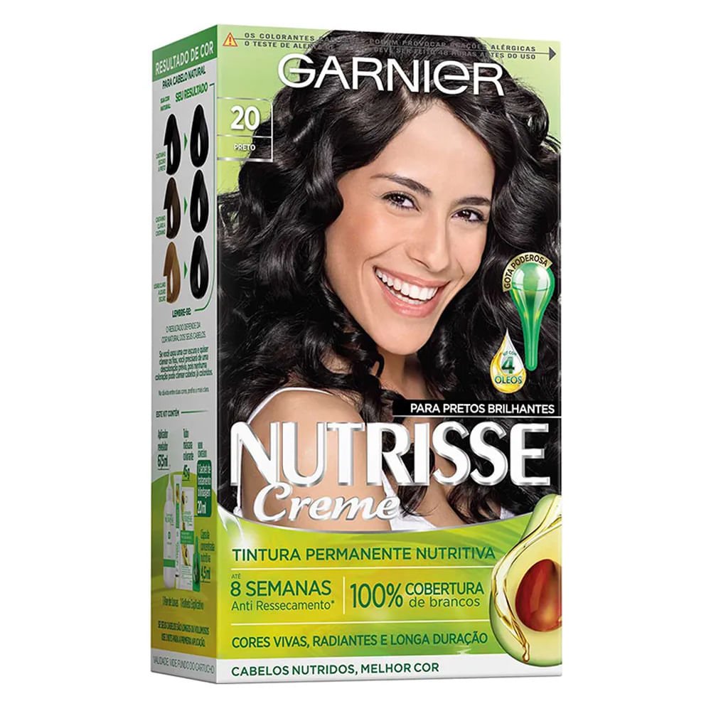 Kit Garnier Nutrisse - Coloração 20 Preto ÚNICO