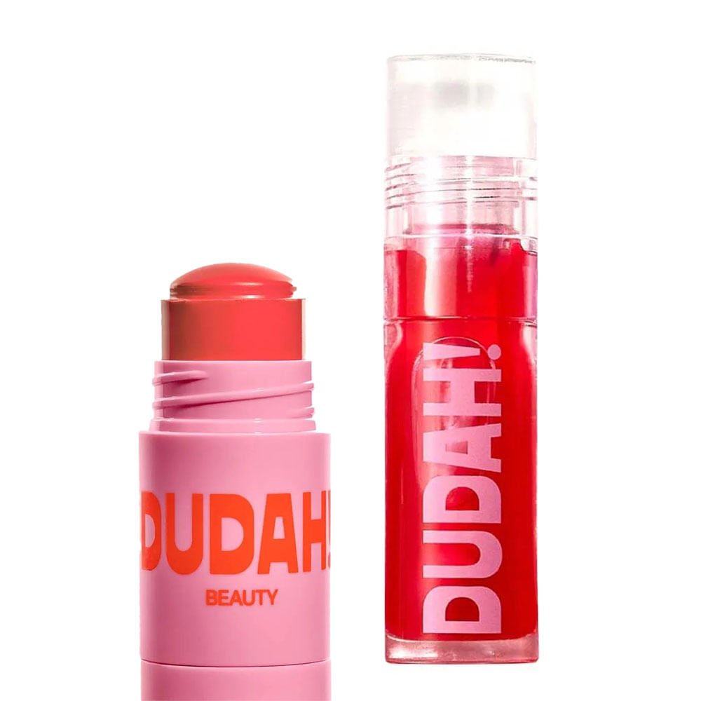 Dudah! Beauty Kit - Lip Glow Oil 002 + Stick Blush Coral ÚNICO