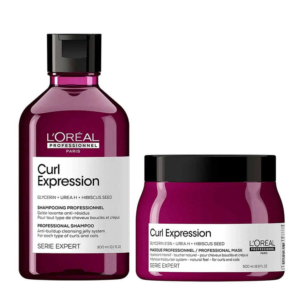 L’Oréal Professionnel Curl Expression Kit – Shampoo + Máscara ÚNICO