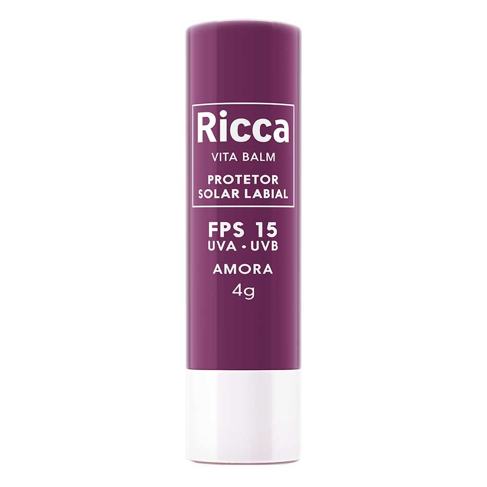 Protetor Solar Labial Ricca Fps15 Amora
