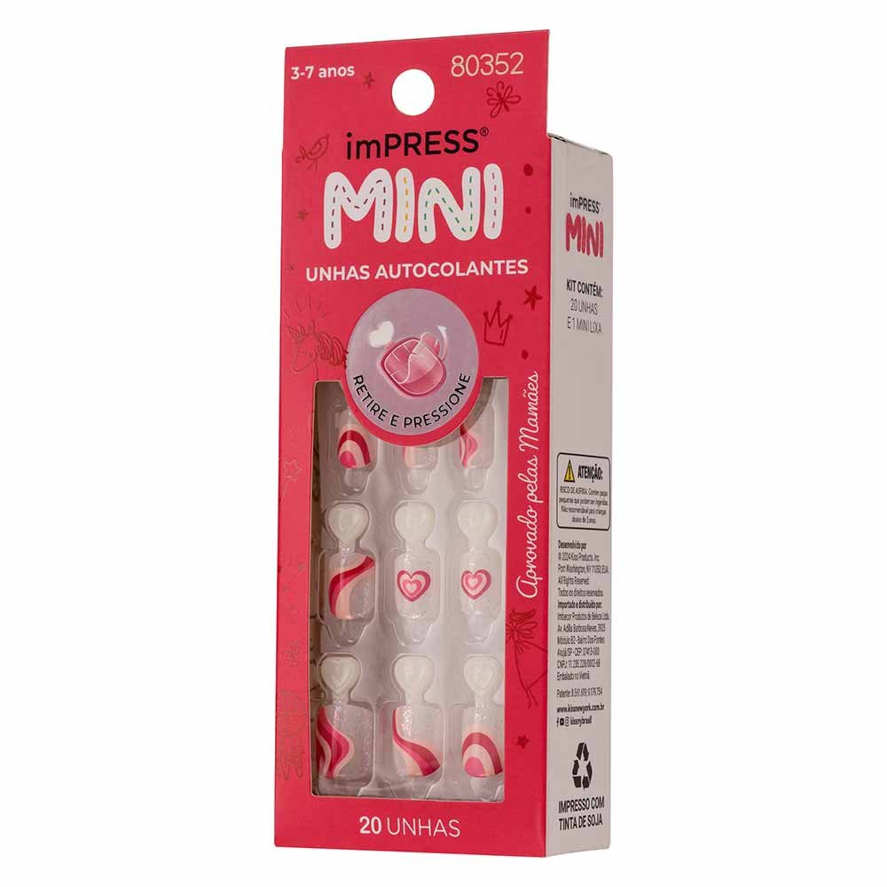 Unhas Autocolantes ImPRESS Mini Infantil Dream Big ÚNICO