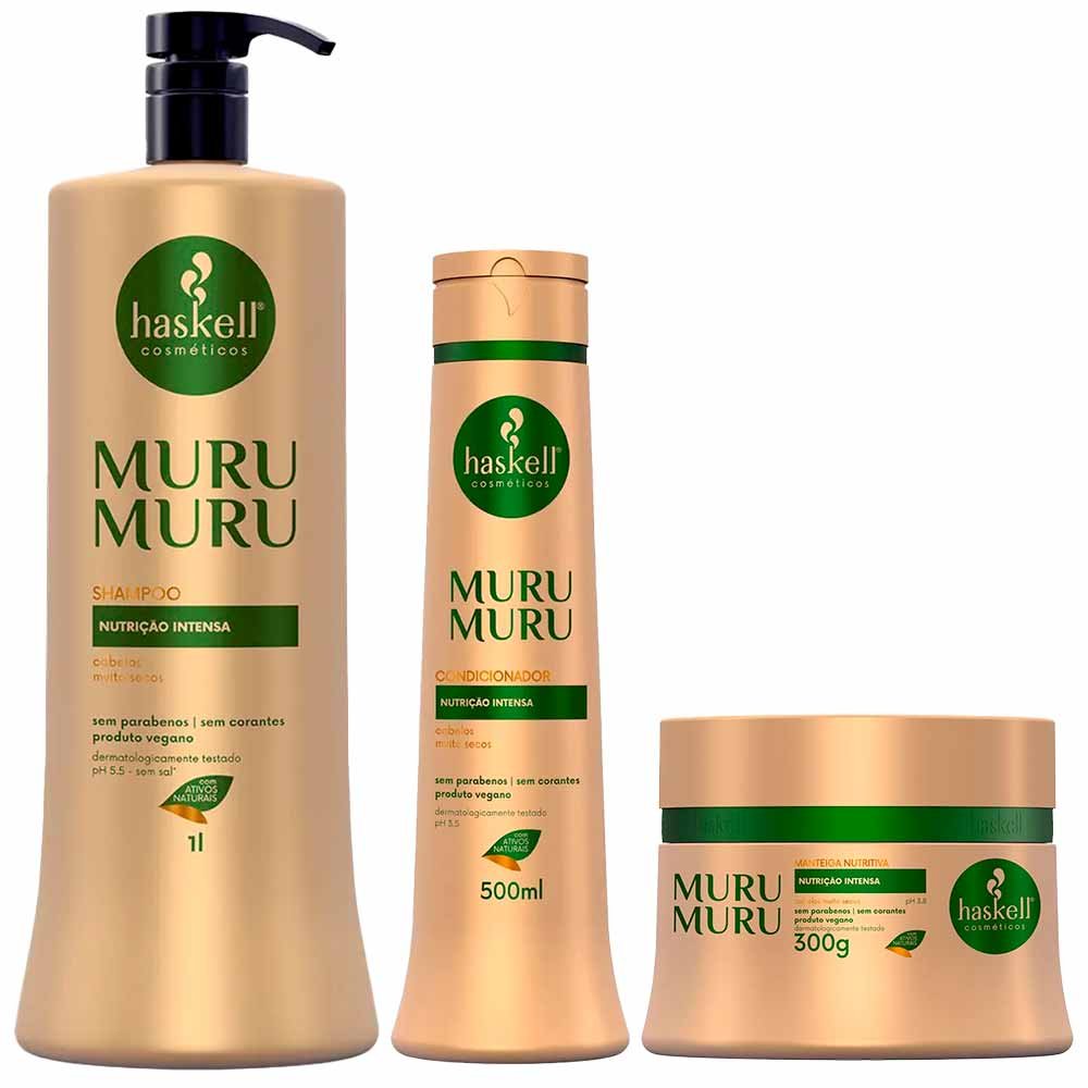Haskell Murumuru Kit – Shampoo + Máscara + Condicionador ÚNICO