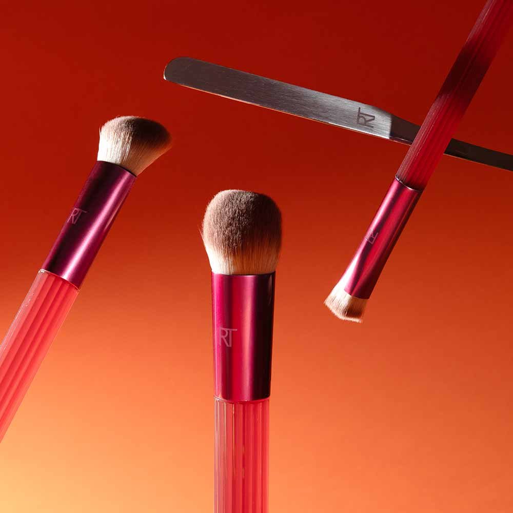 Kit de Pincéis Real Techniques Solar Power Golden Hour Glow Base Set ÚNICO