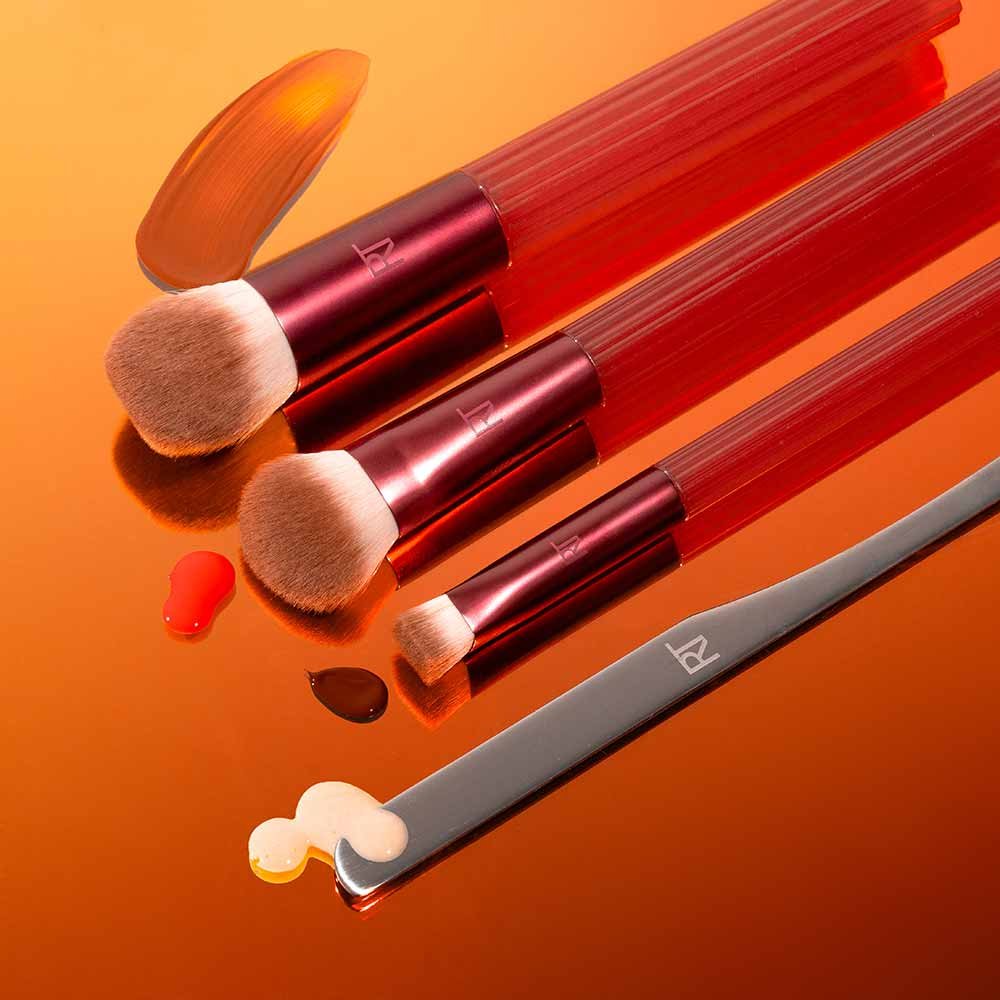 Kit de Pincéis Real Techniques Solar Power Golden Hour Glow Base Set ÚNICO
