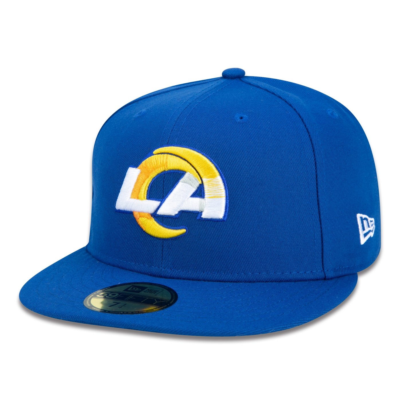 Bone New Era 59FIFTY NFL Los Angeles Rams Core Aba Reta Azul Royal Azul