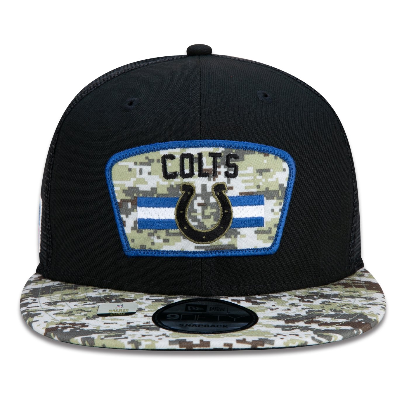 Bone New Era 9FIFTY Trucker Indianapolis Colts Salute To Service NFL ...