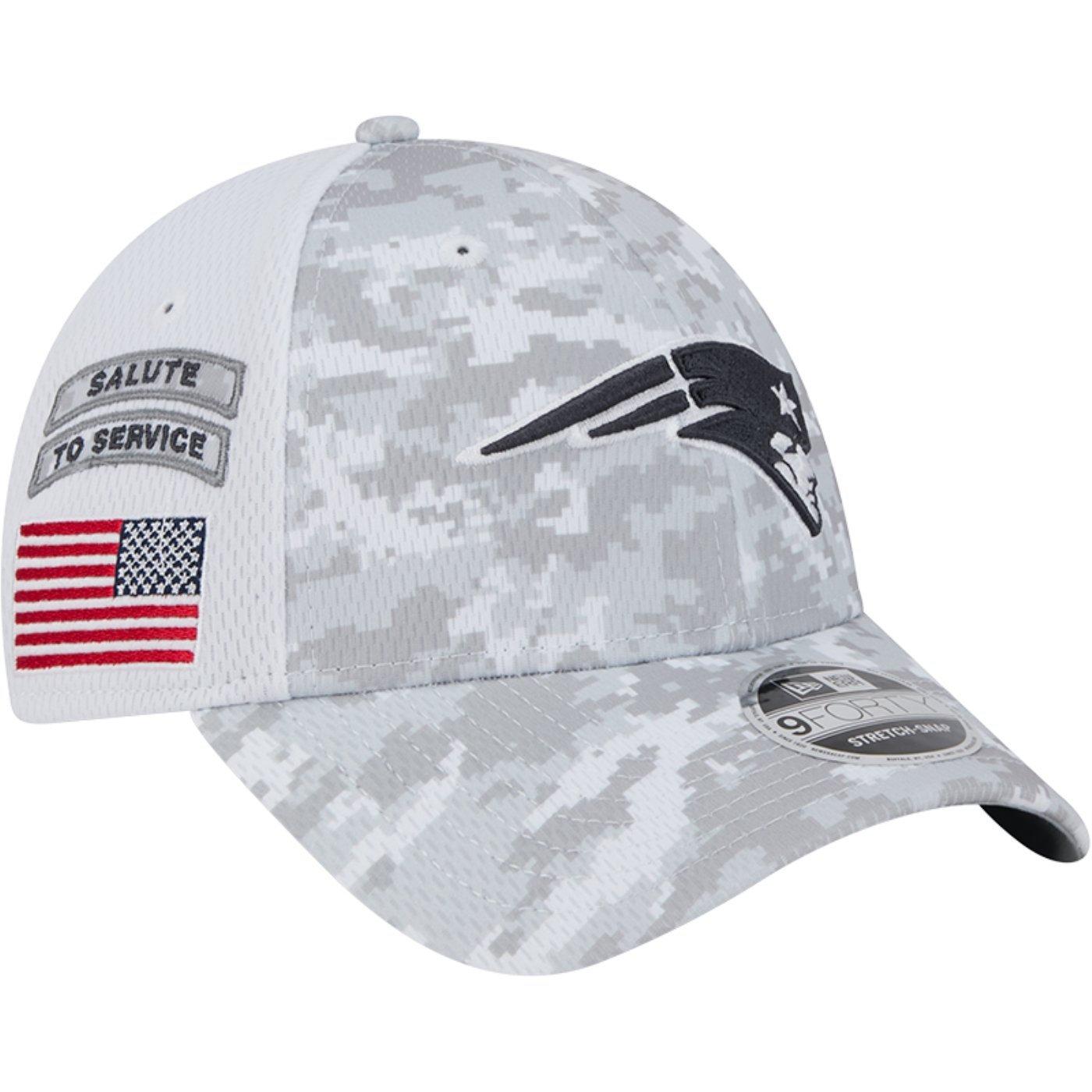 Bone New Era 9FORTY Stretch Snap New England Patriots NFL Salute To ...