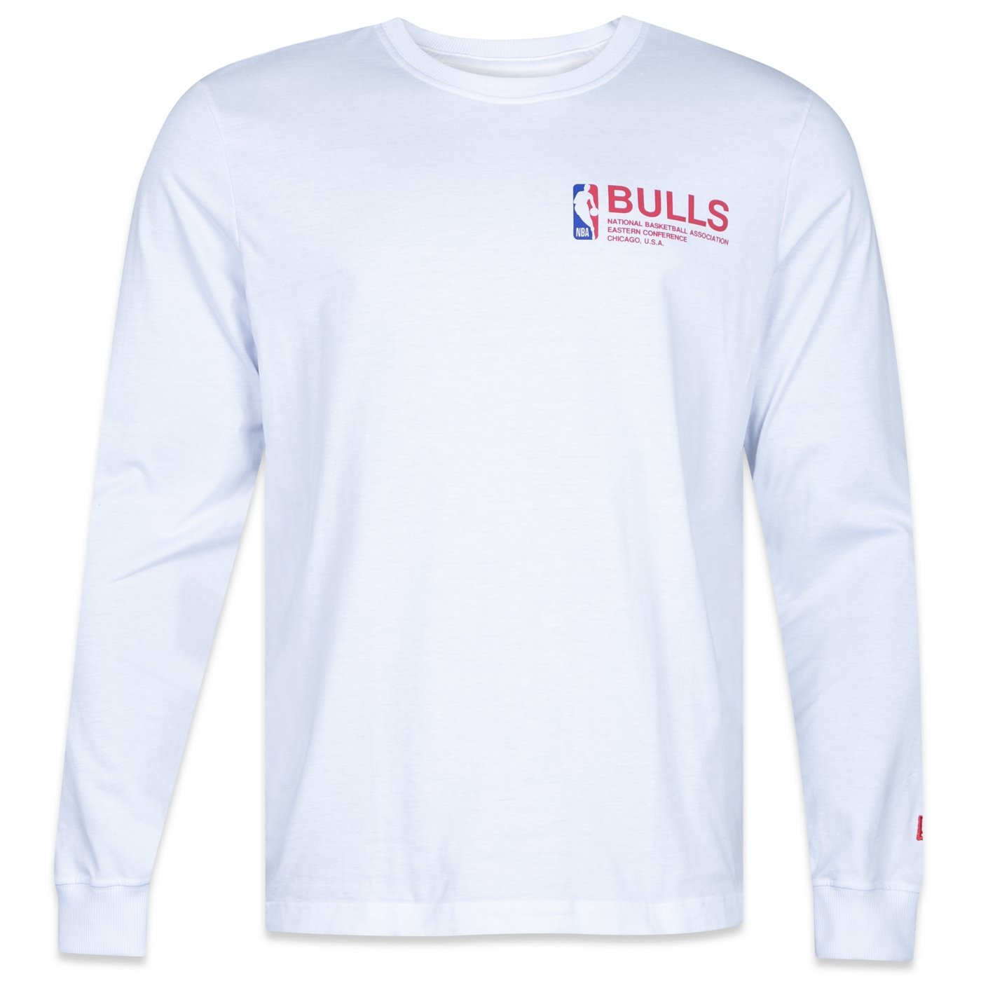 Camiseta New Era Manga Longa NBA Chicago Bulls Institutional Style Branco