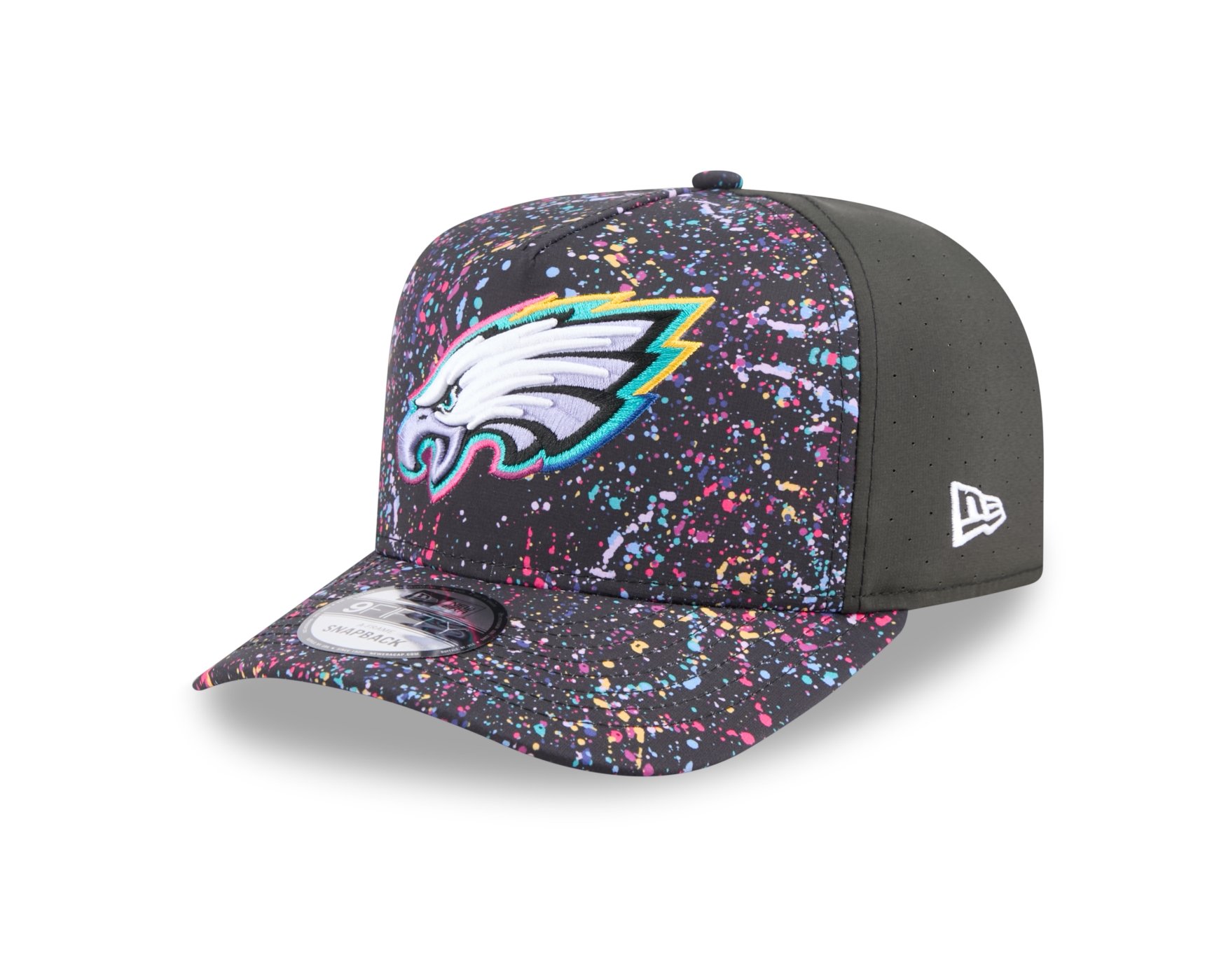 Bone New Era 9FIFTY A-Frame Philadelphia Eagles NFL Preto Cinza