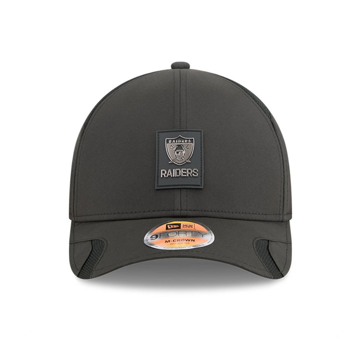 Bone New Era 9FORTY M-CROWN Oakland Raiders NFL Sideline Preto Preto