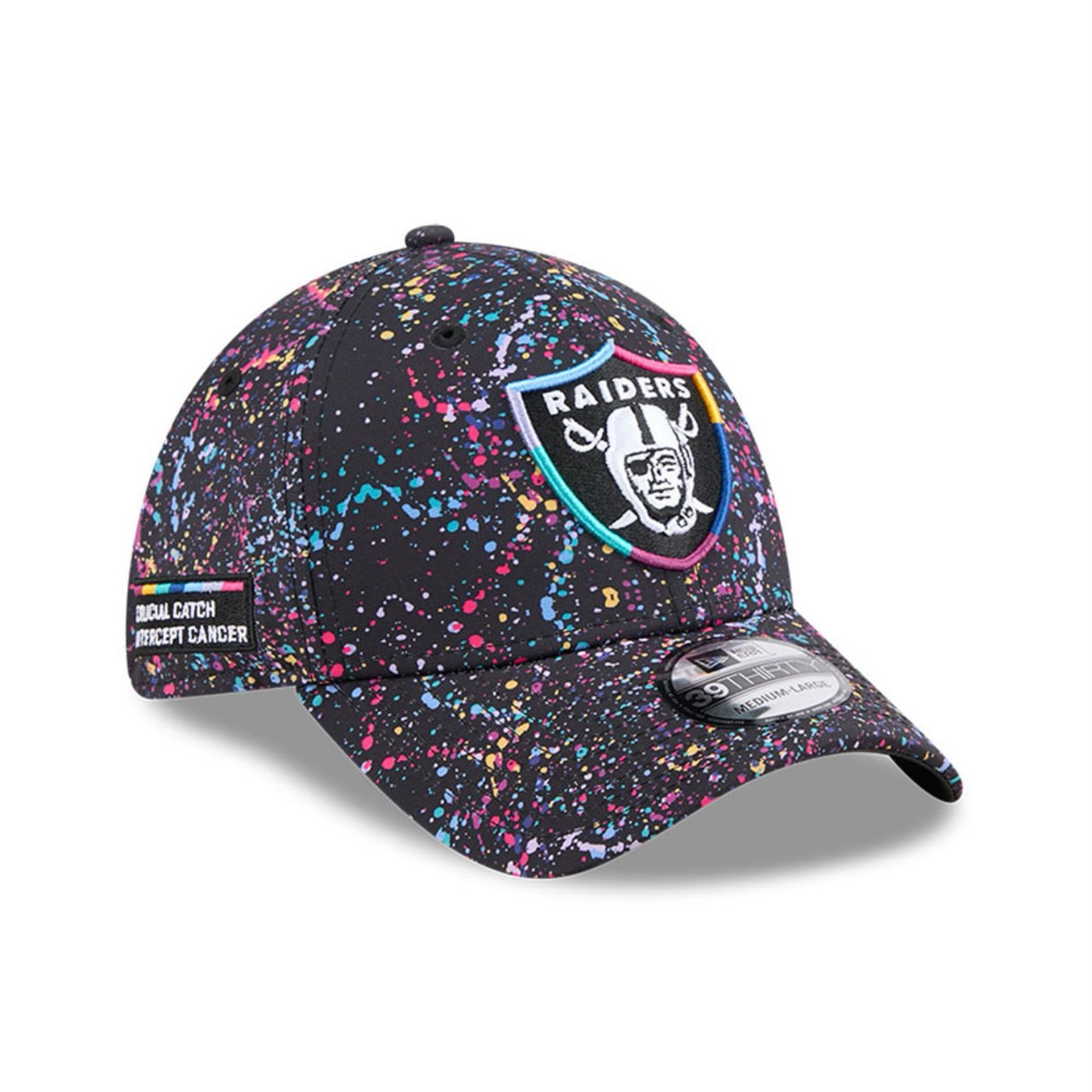 Bone New Era 39THIRTY Las Vegas Raiders NFL Preto Multicores