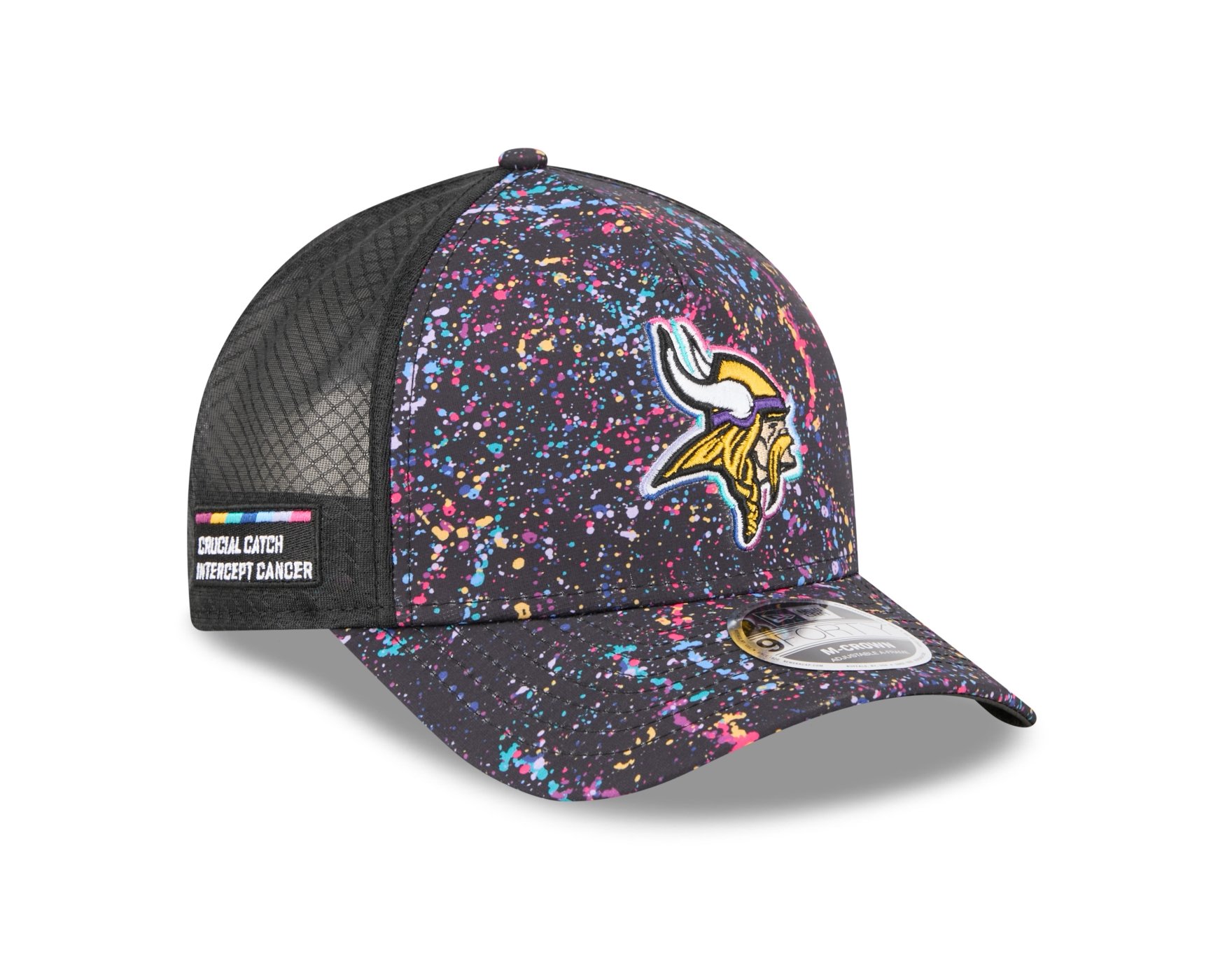 Bone New Era 9FORTY M-Crown A-Frame Minnesota Vikings NFL Preto Preto