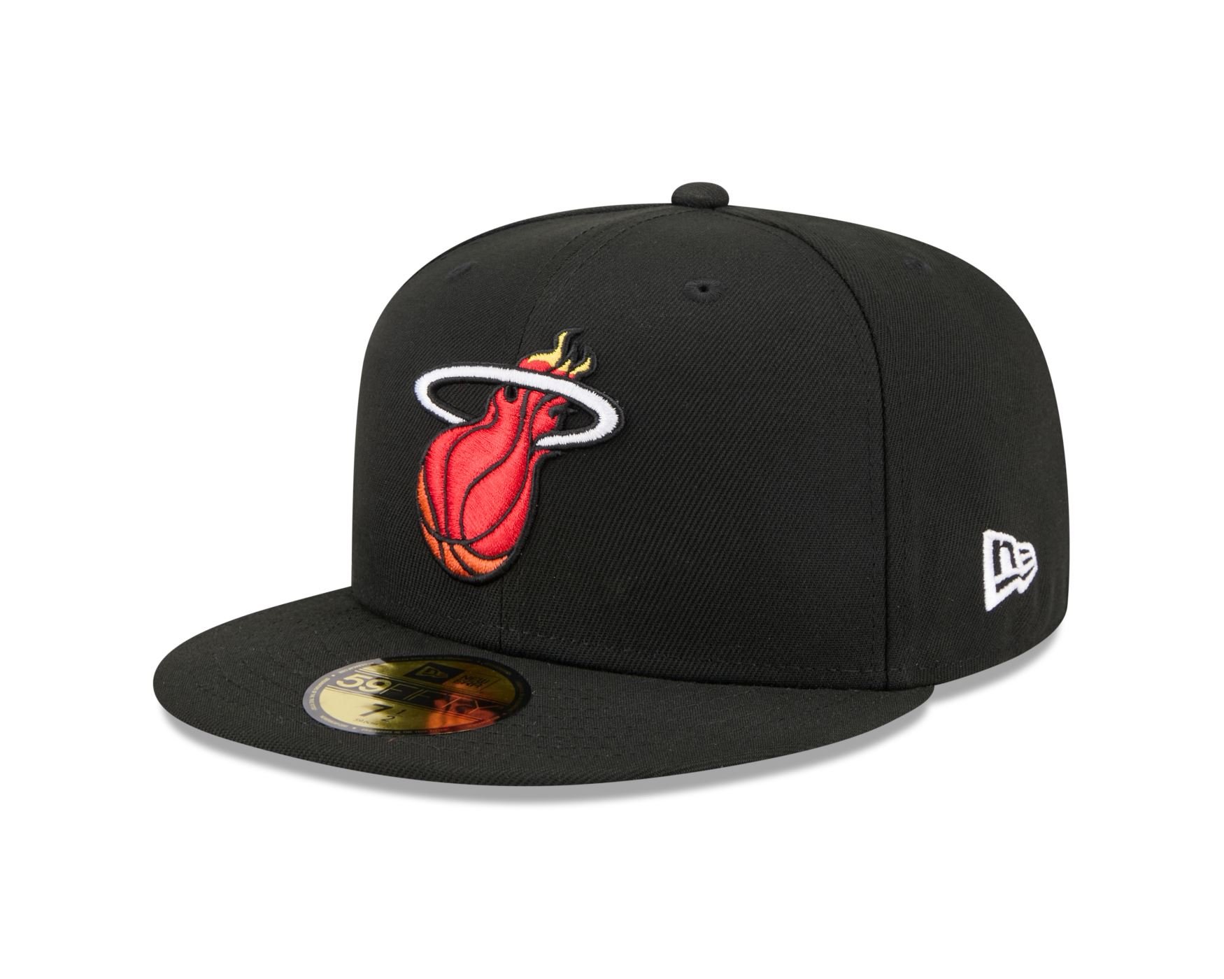 Bone New Era 59FIFTY Miami Heat NBA Hardwood Classics Preto Preto