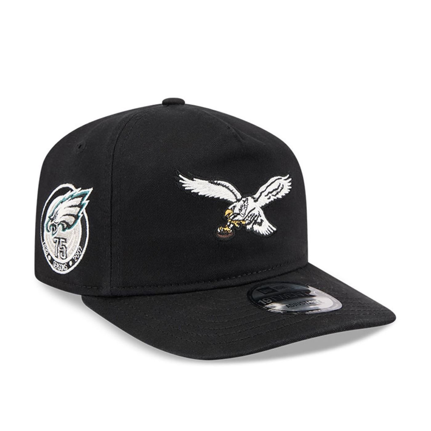 Bone New Era 19TWENTY Philadelphia Eagles NFL Preto Preto