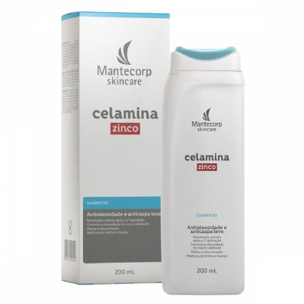 Shampoo Antioleosidade E Anticaspa Celamina Zinco 200ml 200ml