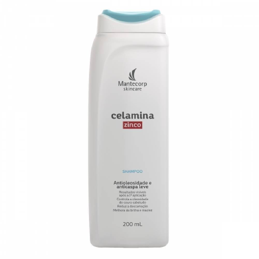 Shampoo Antioleosidade E Anticaspa Celamina Zinco 200ml 200ml