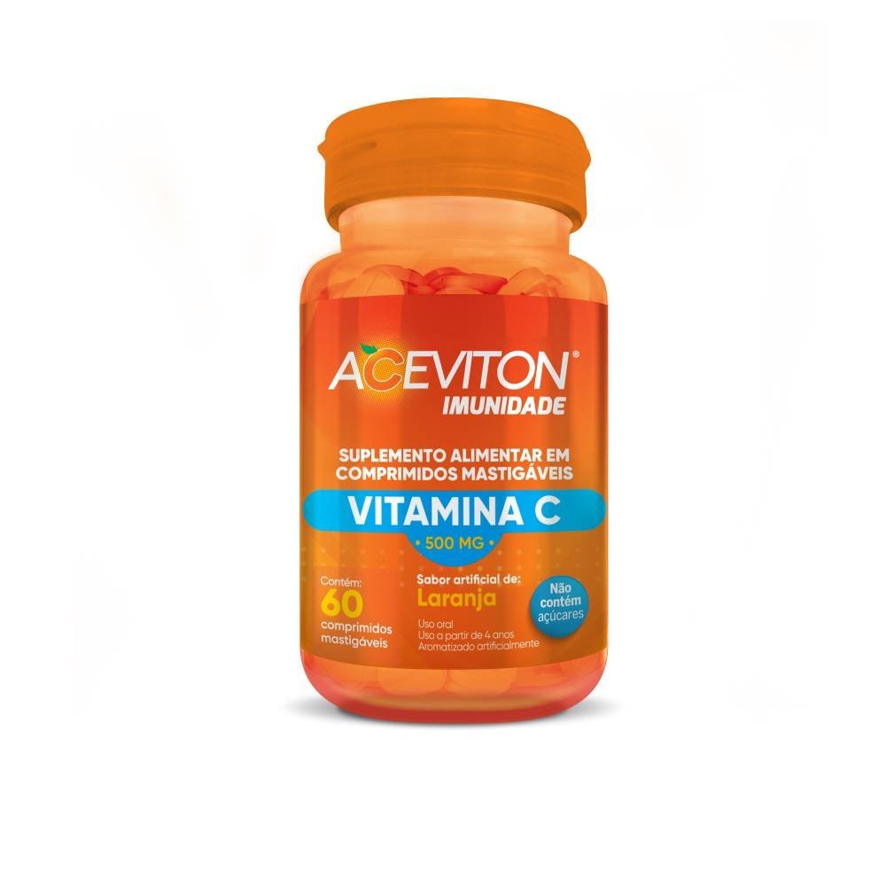 Vitamina C Aceviton Imunidade 60 Comprimidos Mastigáveis ÚNICO - Renner