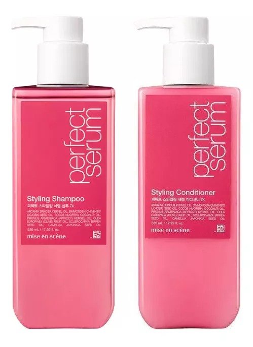 KIT PERFECT SERUM STYLING SHAMPOO E CONDICIONADOR 530ML MISE EN SCENE ÚNICO