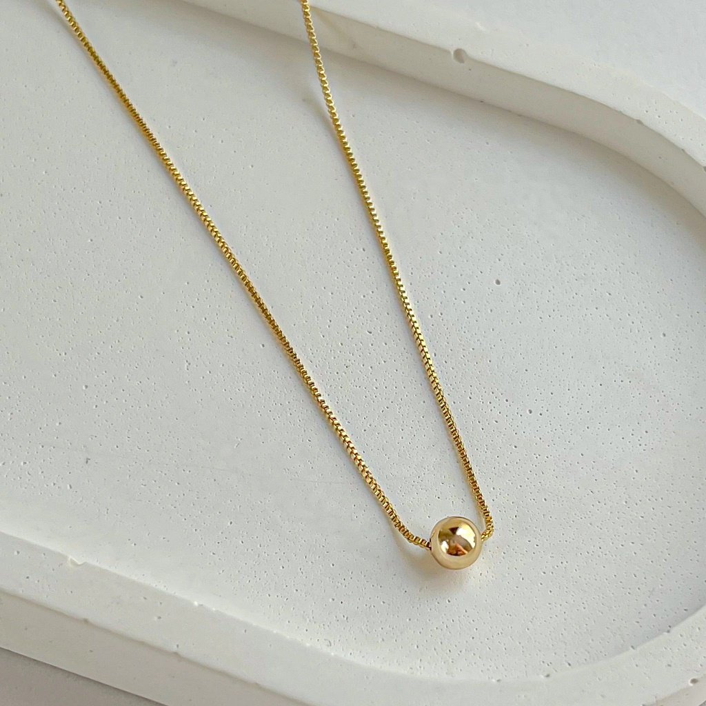 Colar De Bolinha Ayla Banhado A Ouro 18k Dourado