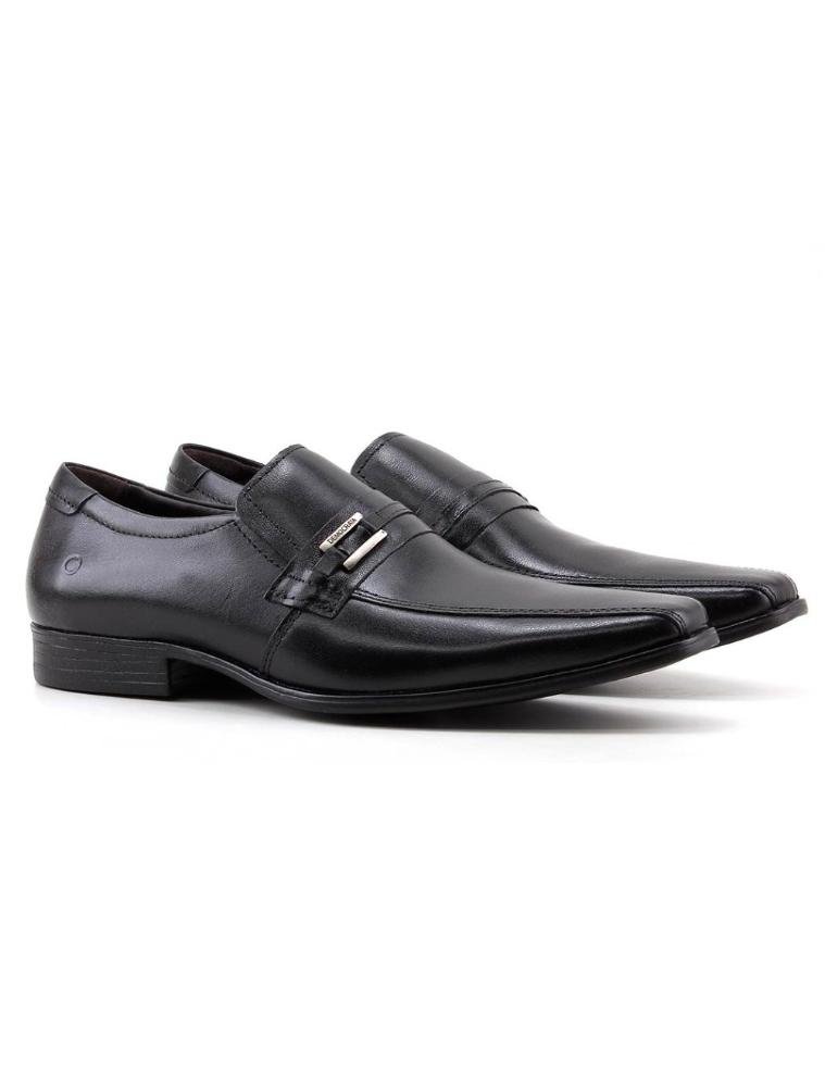 Sapato Social Democrata Prime Couro Preto Preto