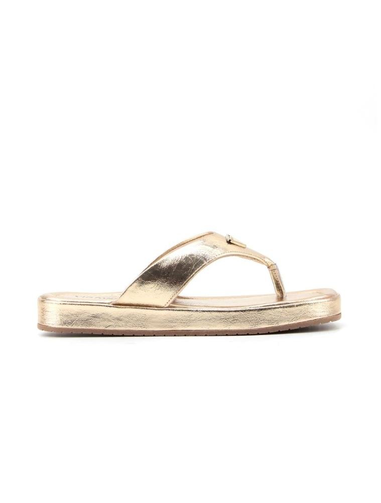 Sandália Flatform Via Marte 23-21407 Dourado Dourado