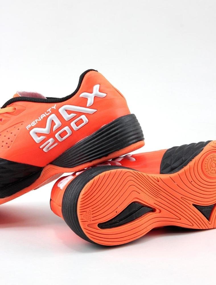 Chuteira Futsal Penalty Max 200 Kids Y-1 126258 Laranja Laranja/Preto
