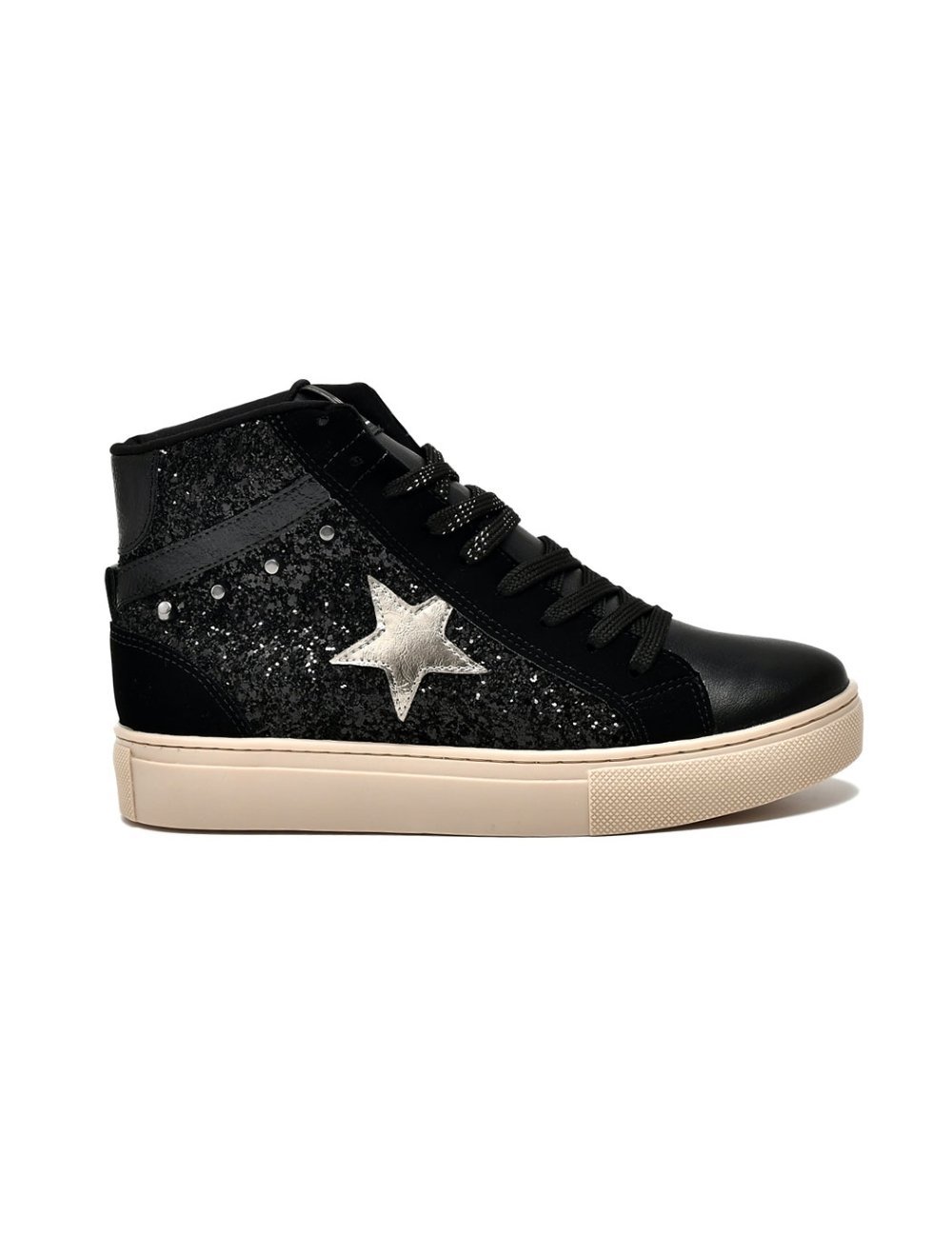 Tênis Cano Alto Via Marte Casual 082-013-04 Preto Preto