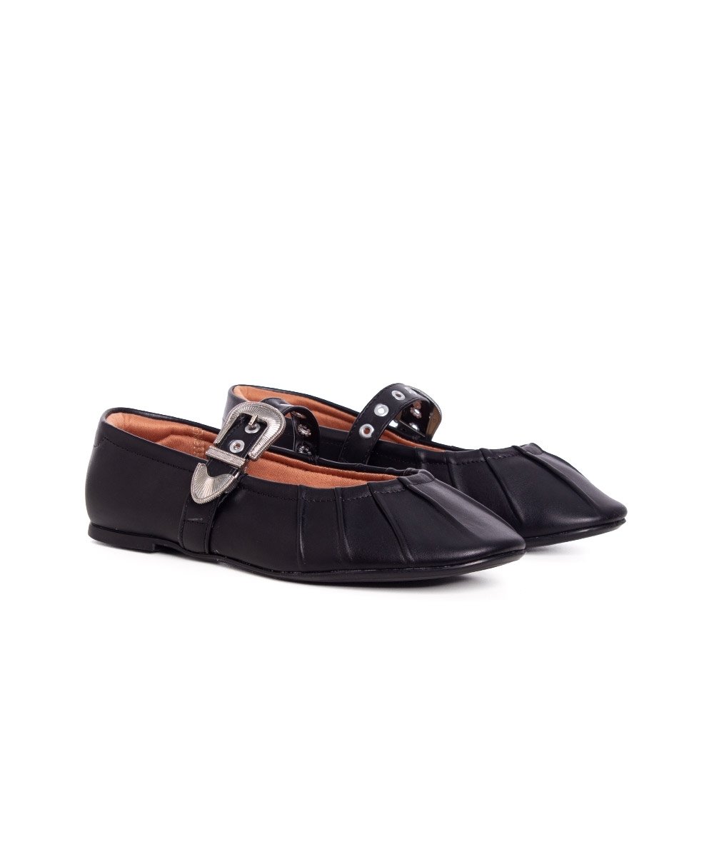 Sapatilha Boneca Vizzano Flat Preto Preto