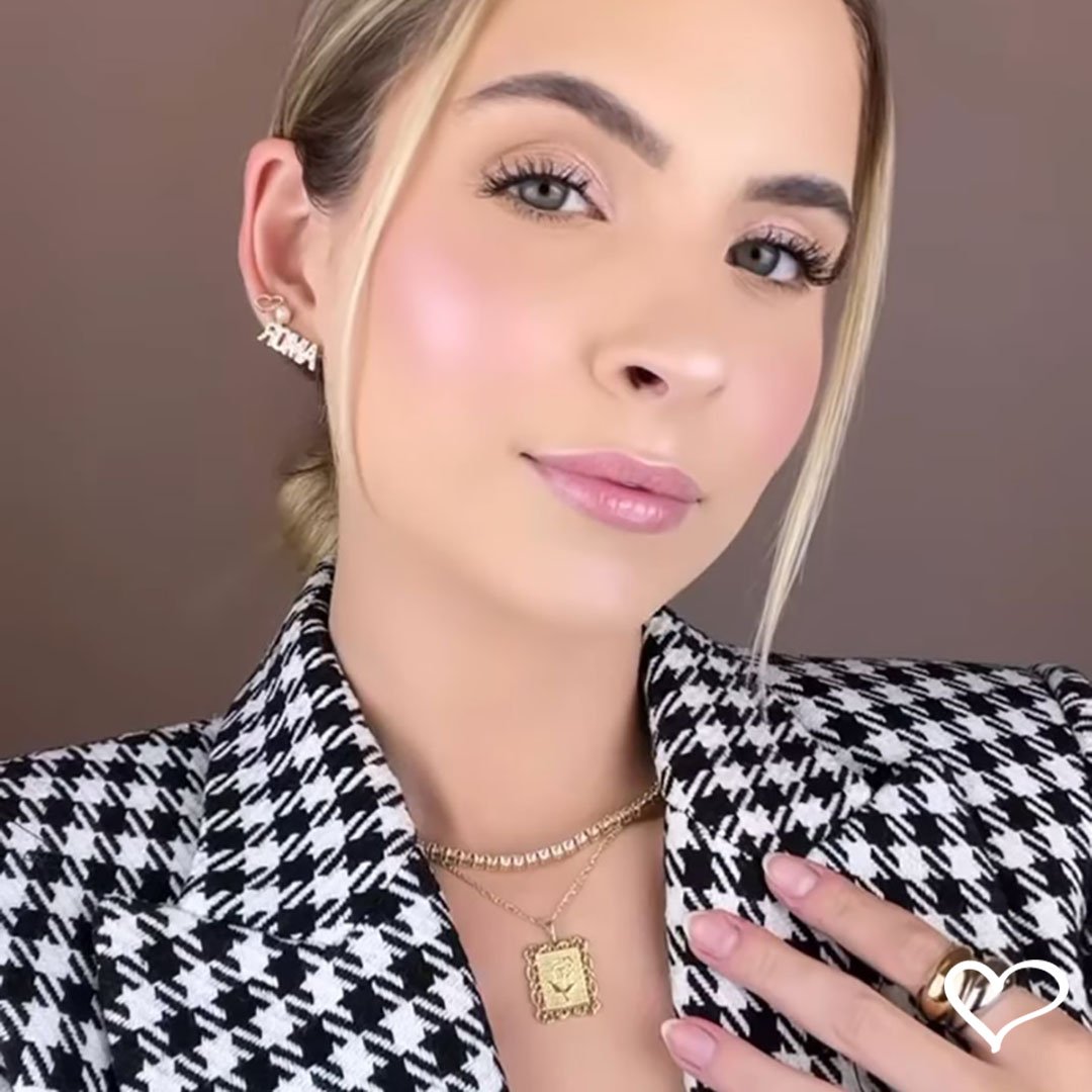 BRINCO MIMI AMOR ZIRCÔNIA FOLHEADO A OURO 18K Dourado