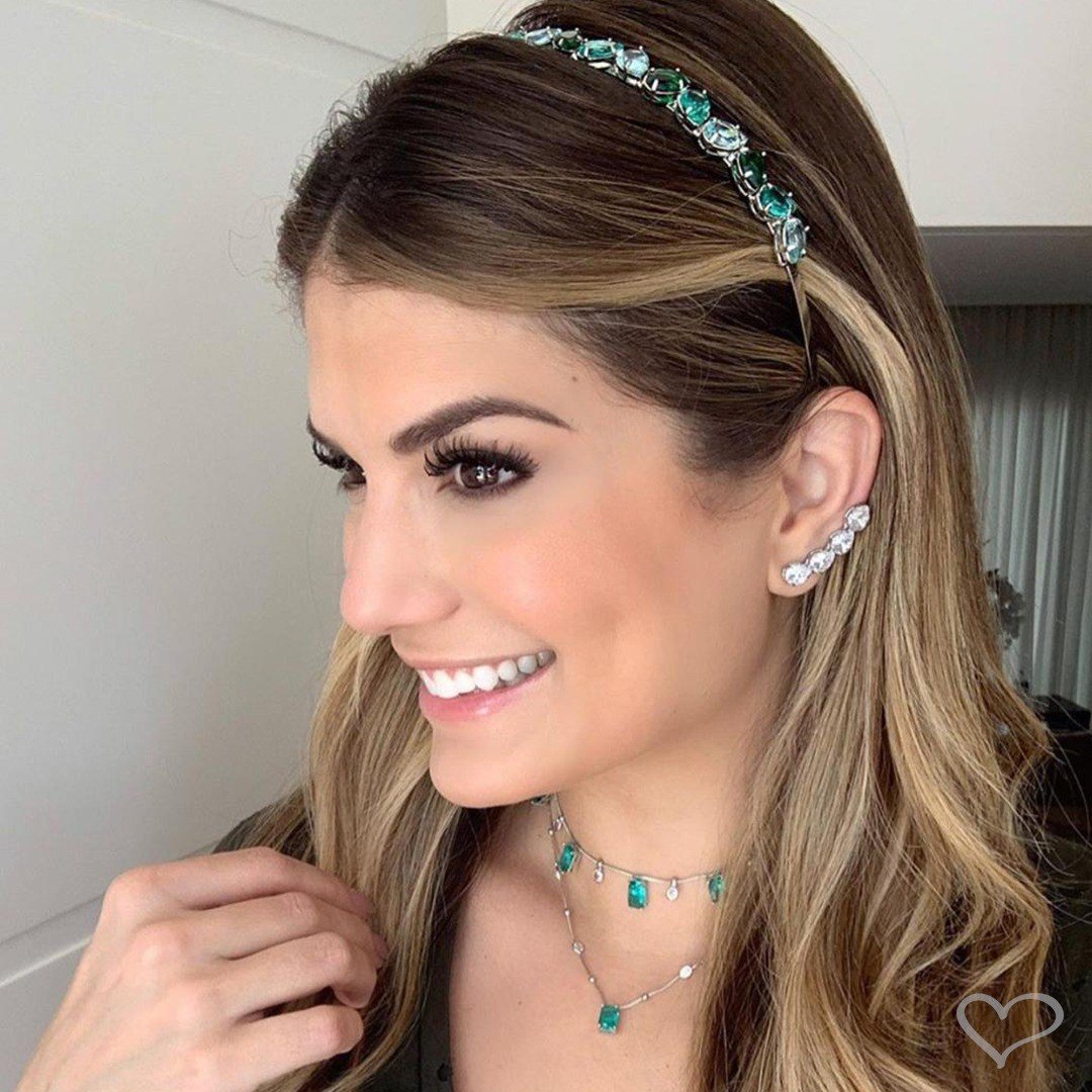 BRINCO EAR CUFF CALLIE GOTAS ZIRCÔNIA FOLHEADO EM RÓDIO BRANCO Rodio Branco