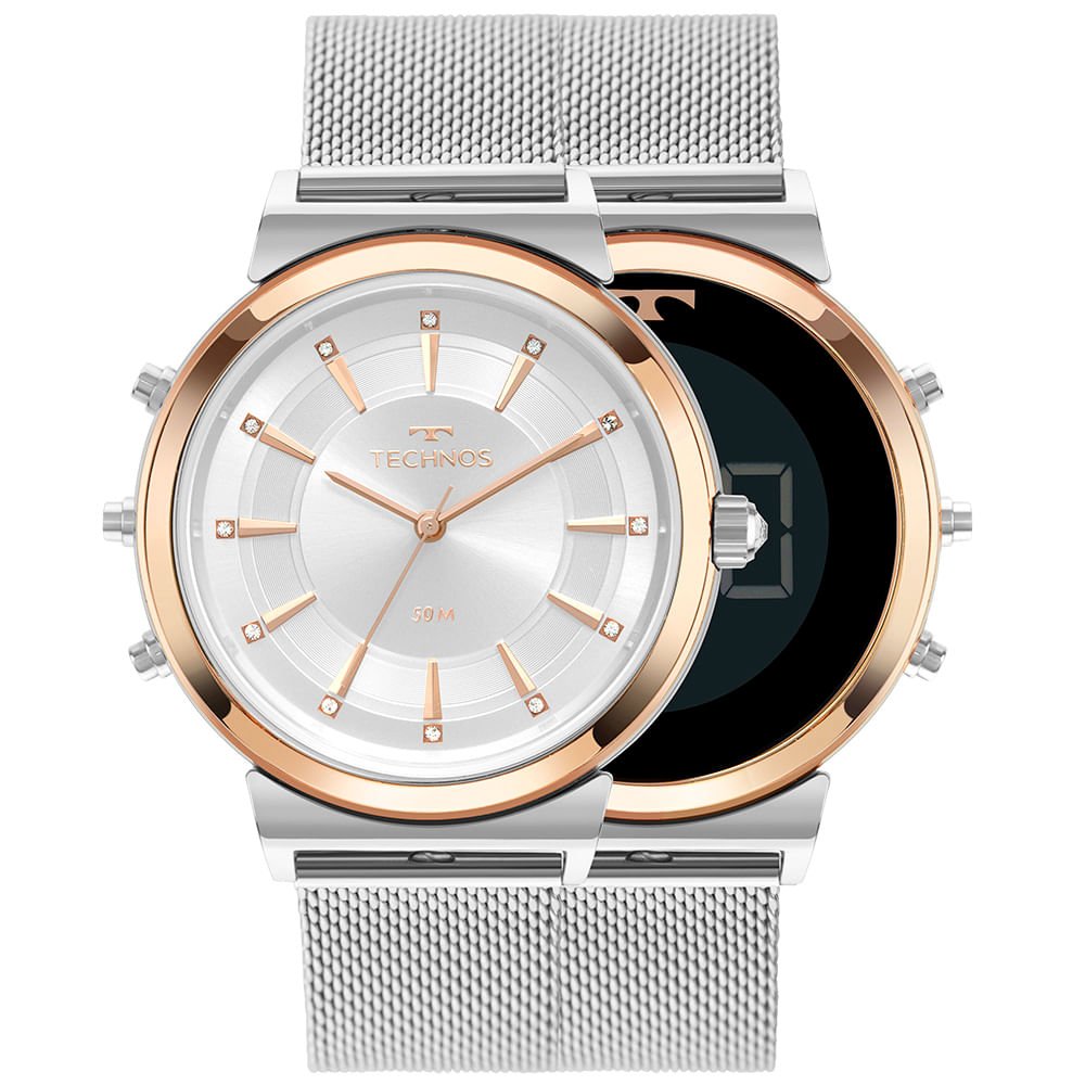 Relógio Technos Feminino Curvas Prata - 9T33AN/1K Prata